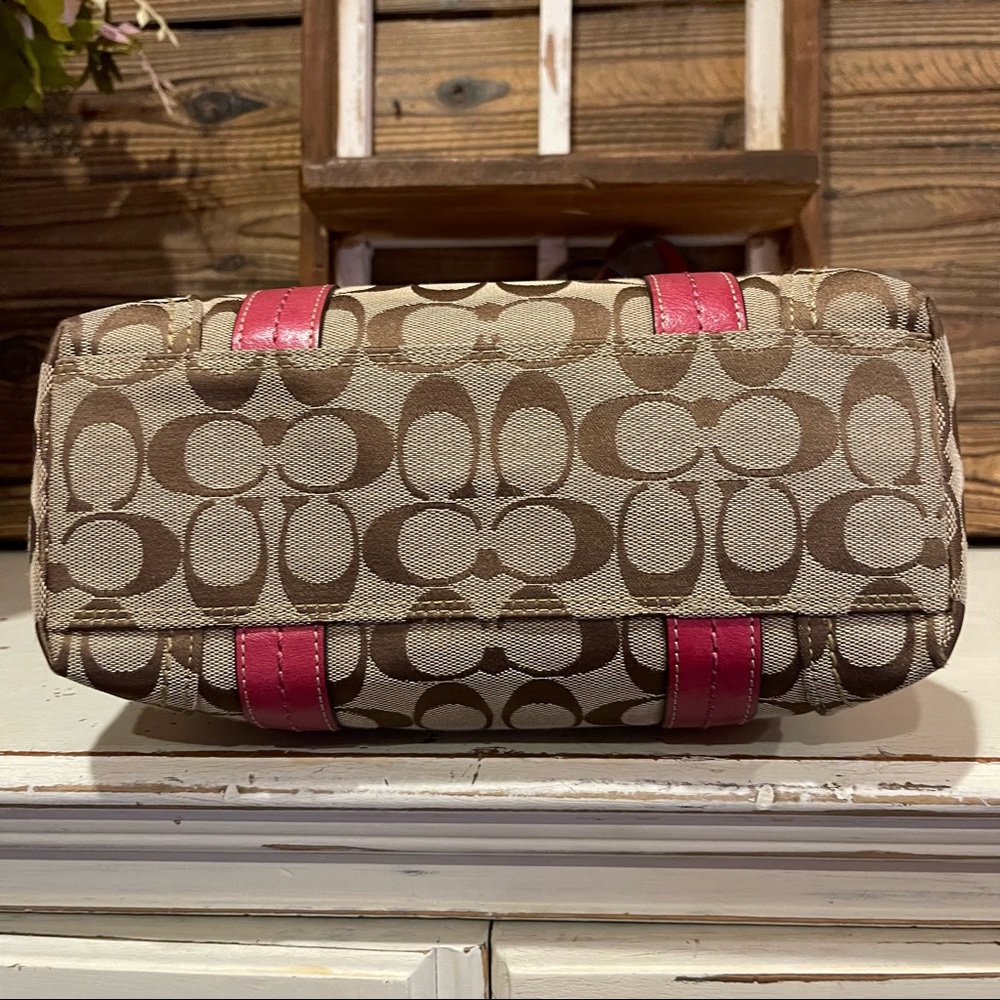 Coach Signature Jacquard Hamptons Shoulder Bag Tote N… - Gem